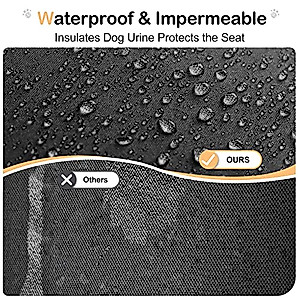 Dog Car Seat Cover for Back Seat, Travel Car Seat Covers Protector for Large Dogs for SUV Trucks Black