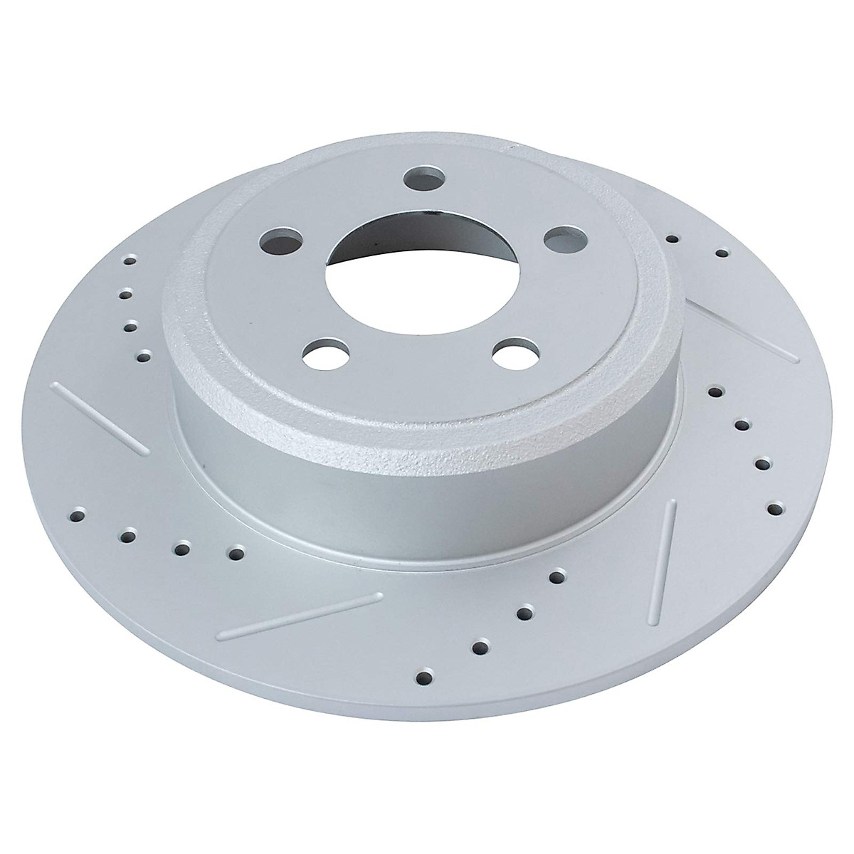 Rotor & Brake Pad Ceramic Performance Drilled Slotted Front & Rear Kit