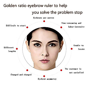 Dr.Pedi Eyebrow Golden Ratio Caliper Stencil with Flexible Arms Microblading Permanent Makeup Reusable DIY Tattoo Ruler Measurement Symmetrical Tool Foldable, Silver, 2 Piece Set