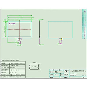 SANZAMELIN 10.1-inch 1024 * 600 Resolution MIPI Interface TN LCD Screen Resistance TP Touch Screen