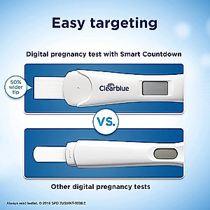 Clearblue Digital Pregnancy Test with Smart Countdown, 2 Count