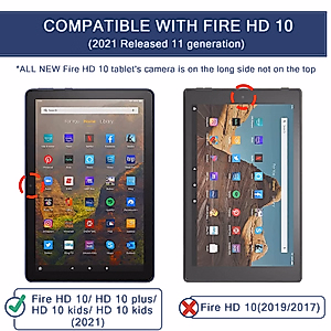 IPROKKO [2 Pack Anti-Blue Light Screen Protector for Amazon Fire HD 10 Tablet (13th/11th Generation, 2023/2021, 10.1 Inch Tablet) Fire HD 10 Plus/Fire HD 10 Kids/Kids Pro Anti Glare Screen Film (Fire HD 10)