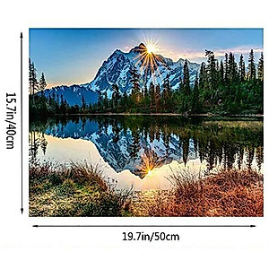 Paint by Numbers Kit for Adults Beginner Kids, Peaceful Mountain Lake Pattern Pre Pattern Acrylic on Canvas Painting DIY Paintwork Drawing Art - Home Wall Decor Birthday Choice -16x20 inches[No Frame]111