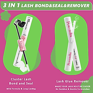 DIY Lash Extension Kit Lash Clusters 320Pcs Fowendia Individual Lashes Cluster Lash Glue Bond and Seal Remover Eyelash Brush with Tweezers for Eyelash Extensions Single Lashes Kit(30D+40D-D-9-16MM)