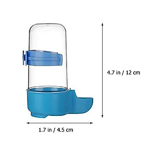 POPETPOP 3pcs Automatic Bird Feeders Bird Water Bottles Food Dispensers Hanging in Birds Cage for Cockatiel Parrots Budgie Lovebirds (Red Blue Green)