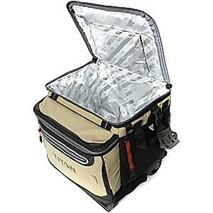Arctic Zone Titan Deep Freeze Wheeled Cooler - 60 Can Rolling Cooler - Moss Green - Cooler with Deep Freeze Insulation and Detachable All-Terrain Cart with Wheels