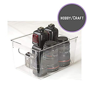 Soko Design 2-Pack Clear Plastic Storage Bins, Storage Container For Pantry | Clear Storage Containers, Stackable Storage Bins | Plastic Storage Bins for Pantry, Fridge Container