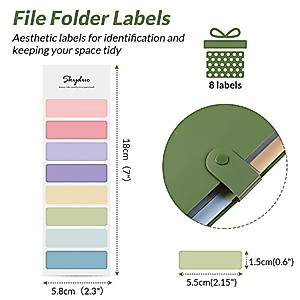 SKYDUE Expanding File Folder, Folders with 8 Pockets , Folder Organizer with Snap Closure A4 and Letter Size Accordian Document Paper Organizer for Home School Office (OliveGreen)