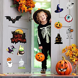12 Pcs Halloween Magnet Fridge Car Magnets Pumpkin Ghost Refrigerator Decoration Stickers Garage Door Magnets Halloween Holiday Waterproof Magnetic Decals for Locker Home (Fresh Style)