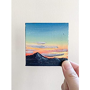 Dele 24 Pack Mini Canvas Panels 4x4 Artist Canvas Boards, Double-Wrapped Acid Free Small Art Canvas Value Pack for Oil & Acrylic Painting.