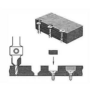 REDDSN Woodworking Countersink Drill Bit Set,Three-Pointed HSS Drill Bits Set Carpentry Reamer with Hex Key Wrench,for Drilling Wood and Plastic Include Size 3/4/5/6/7/8/10mm 7pcs