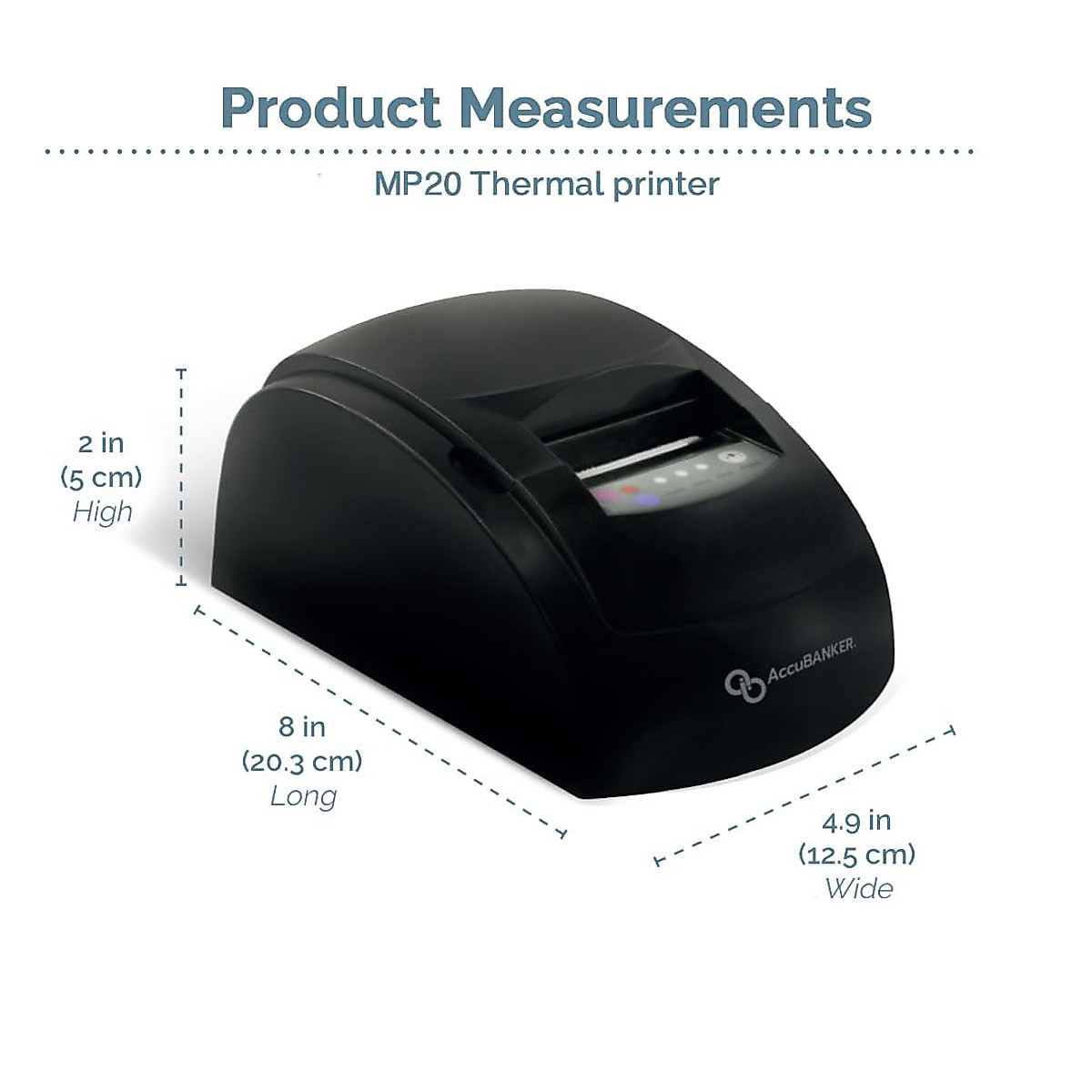 AccuBANKER MP20-58 Thermal Printer for AB5800 Bill Counter - Prints Reports of Verified Bills, Quick and Easy to Use, Compact Design, Quick Printing Speed, Low Noise Level (AB5800 Compatibility)