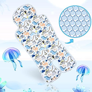 Pinkunn 2 Pcs Gel Car Seat Cooler Pad Summer Chair Ice Cushion Breathable Baby Car Seat Cooling Pad Summer Cooler Seat Cushion Multifunctional Ice Mat for Stroller Baby Dining Chair, Child Safety Seat