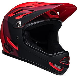 BELL Sanction Adult Full Face Bike Helmet - Matte Red/Black (2023), Medium (55-57 cm)