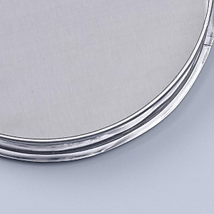 Hemoton Fine Mesh Sifter Herbal Pollen Sifter Shaker Extractor 150 Mesh Flour Sifter Sieve Micron Screen Stainless Steel Food Strainer for Home Bakery Shop Cocoa Powder 30cm