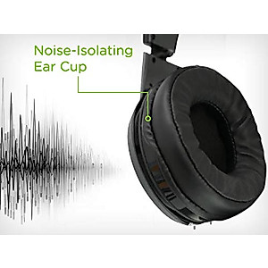 IOGEAR Kaliber NUKLEUS Gaming Headset - Xbox One S/Xbox One - PS4 - PC/Mac & Mobile Devices - 50mm Drivers - Built-in Volume Control - 3.5mm 4-Pole Stereo Plug - Includes Y Adapter for PCs - GHG601 , Black