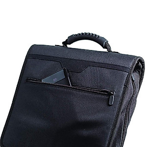 Gearilla Large 3 Ring Binder with Zipper - 3" Blacked Out, O-Ring, Ultra Rugged and Durable Handle, Tablet/Laptop Sleeve, with Tactical Carrying Handle and Shoulder Strap