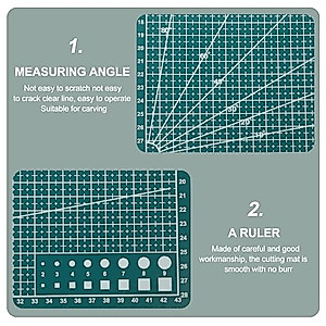 COHEALI Cutting Mat 24 X 36 Mat 24 X 36 Precision Healing Rotary Carving Crafts Board Self Sewing Art Pad Handcraft Hobby Fabric Mat for Tabletop Pads Professional DIY Craft Green Double Cutting