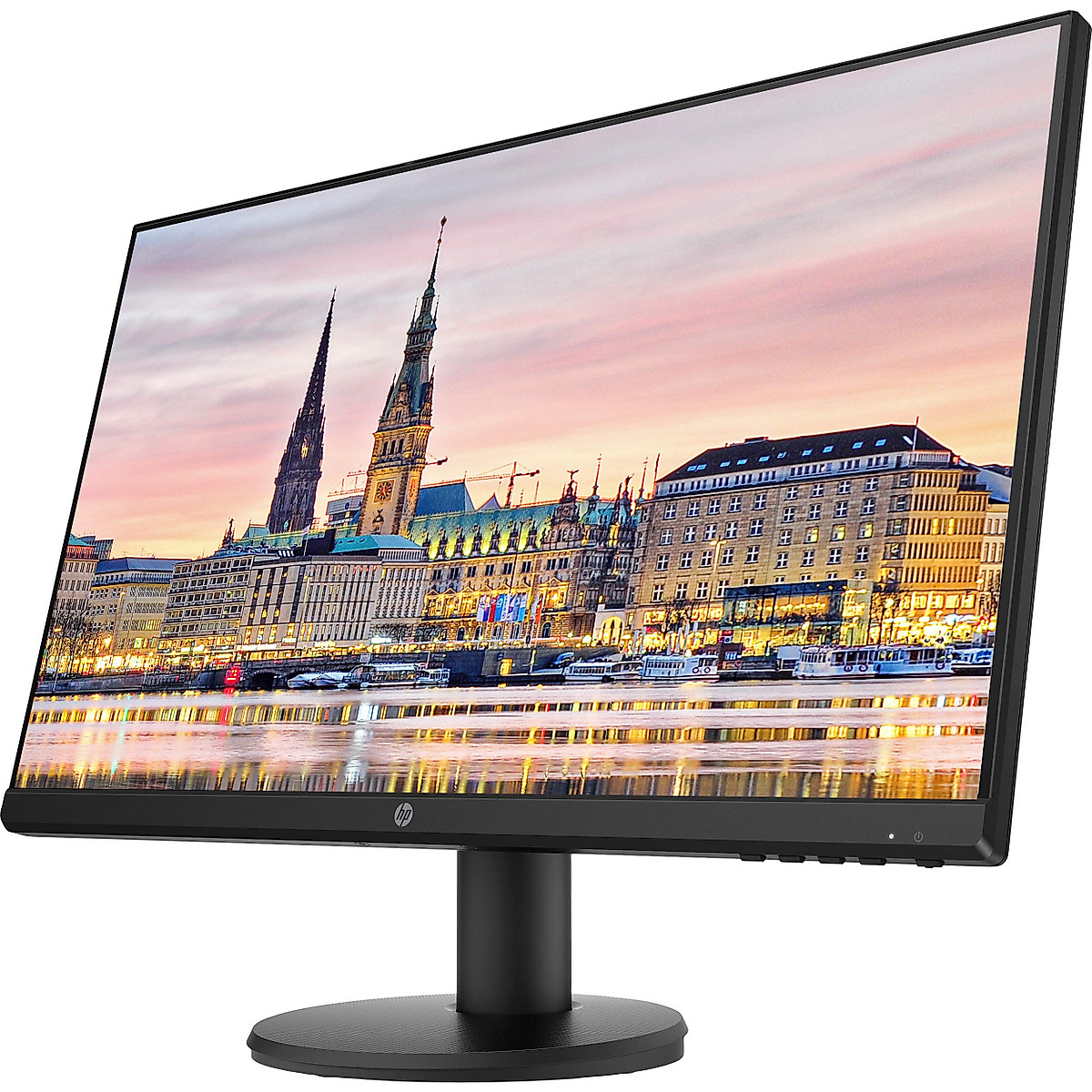 HP P24v G4 24 Inch FHD IPS LED-Backlit LCD 2-Pack Monitor Bundle with HDMI, Blue Light Filter, Dual Monitor Stand, MK270 Wireless Keyboard and Mouse Combo, Gel Pad