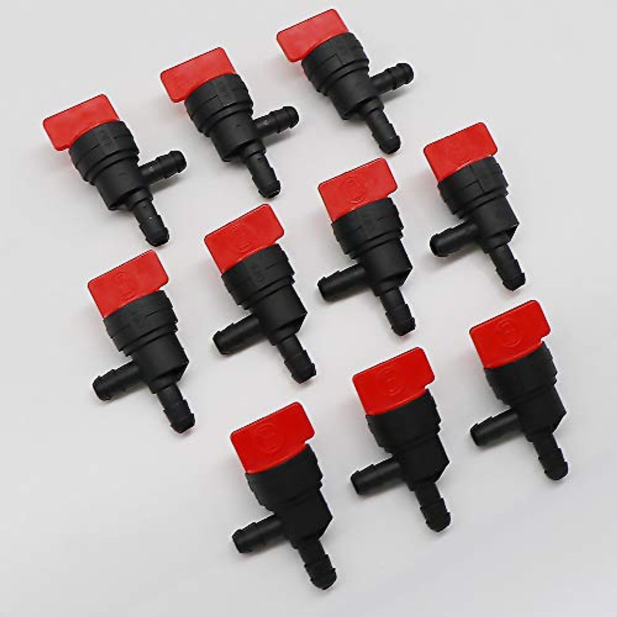 KIPA Fuel Gas 1/4" 90 Degree Shutoff Cutoff Valve Petcock for Tecumseh 35857 32961 Briggs 494769 697944 698181 494539 Mower Generator Pack-10 Durable