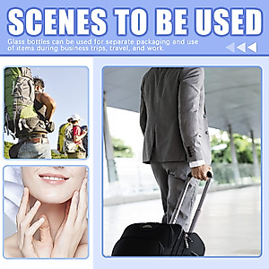 Glarks 12 Pack 2oz 4oz 8oz Glass Jars with Lids, Round Clear Glass Jars with Inner Liner and Silver Lids for Storing Creams, Beauty Products, Cosmetic, Lotion and Ointments