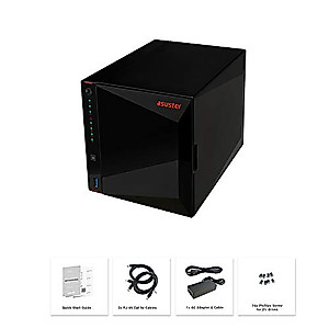 Asustor AS5304T 4 Bay NAS Quad-Core CPU, Dual 2.5GbE Port, 2GB DDR4 + 8TB HDD (Four 2TB HDD Included)