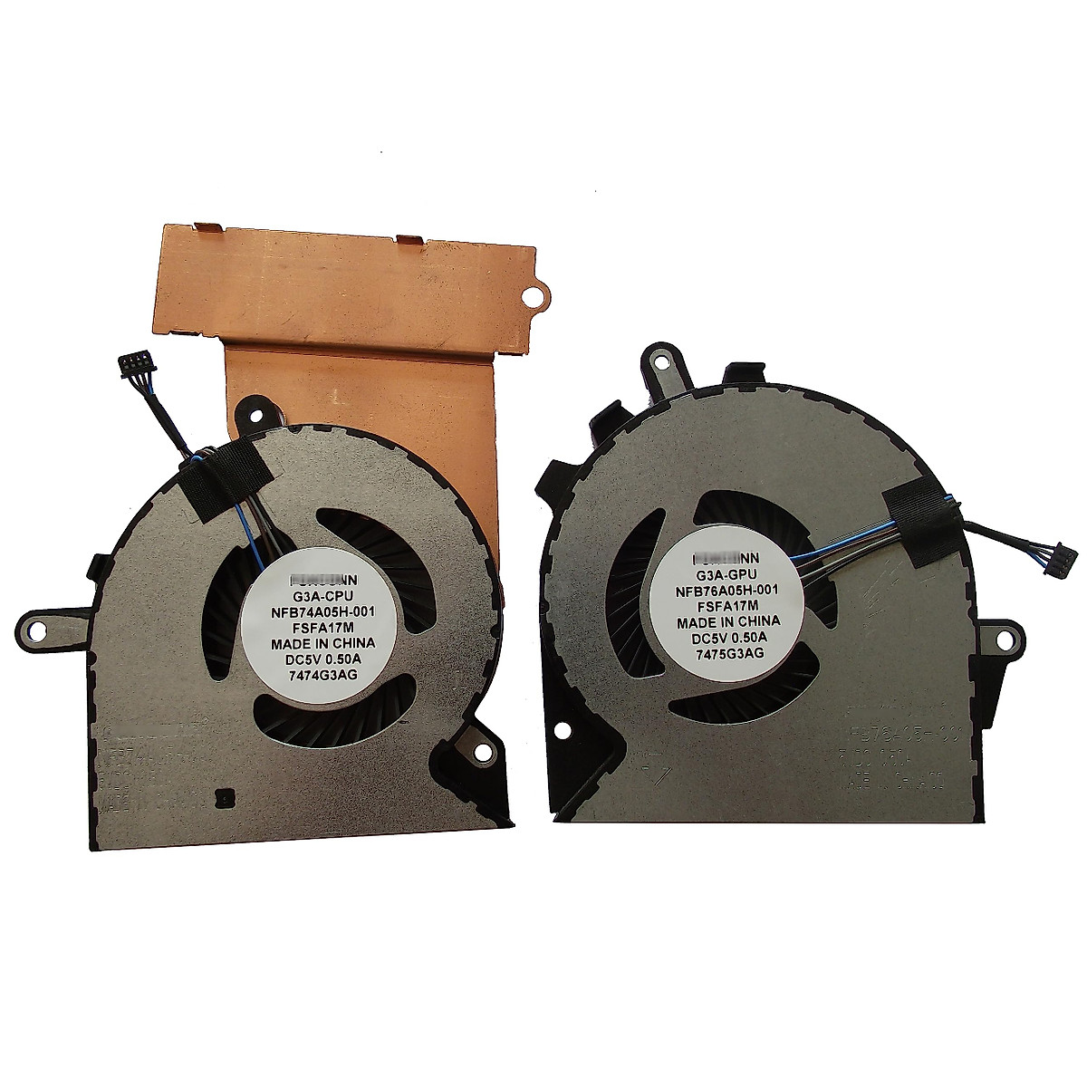 HK-Part G3A-CPU G3A-GPU CPU+Gpu Fan for HP Omen 15-CE 17-an Series Laptop 929455-001 929456-001