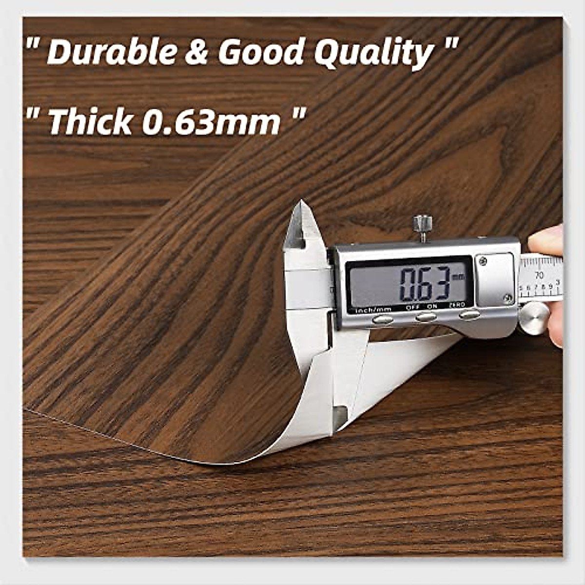 Decotalk Peel and Stick Wood Flooring Vinyl 15pcs Brown Wood Floor Tiles Self Adhesive 36"x6" Bathroom Floor Tile Waterproof Soft Vinyl Plank Flooring Laminate Wood Flooring Tiles for Kitchen Bathroom