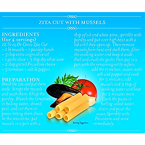 De Cecco Semolina Pasta, Zita Cut No.118, 1 Pound (Pack of 5)