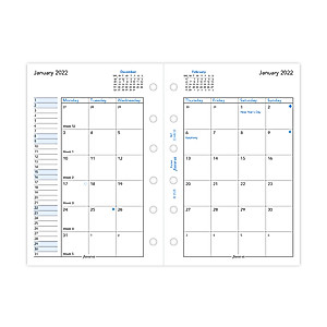 Filofax Pocket Month on Two Pages English 2022 Diary