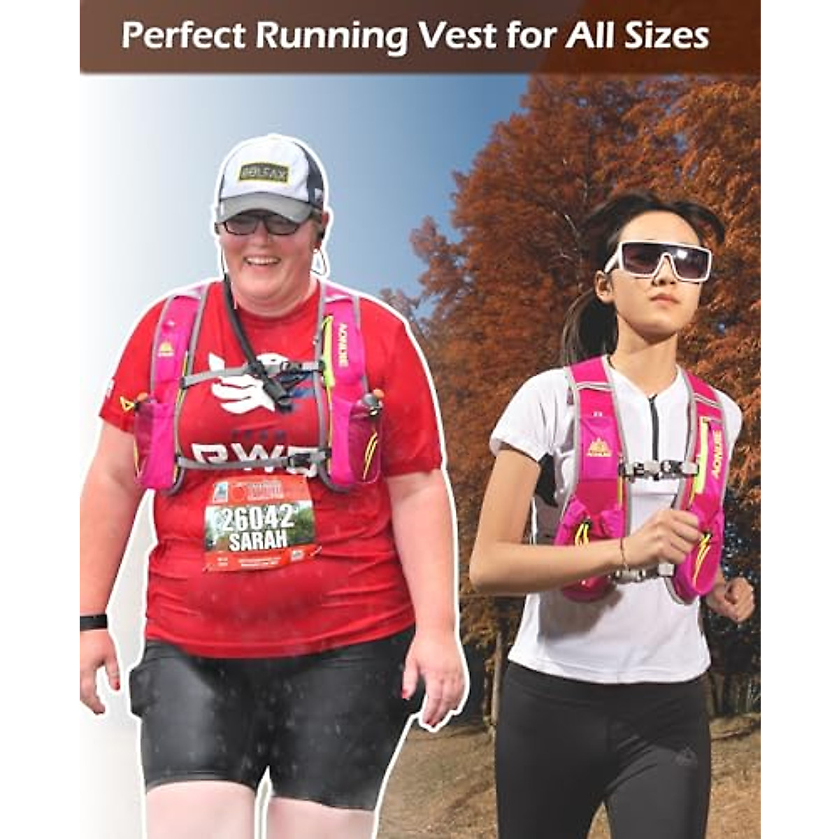 TRIWONDER Hydration Pack Backpack 5.5L Outdoors Mochilas Trail Marathoner Running Race Hydration Vest (Blue - Only Vest)