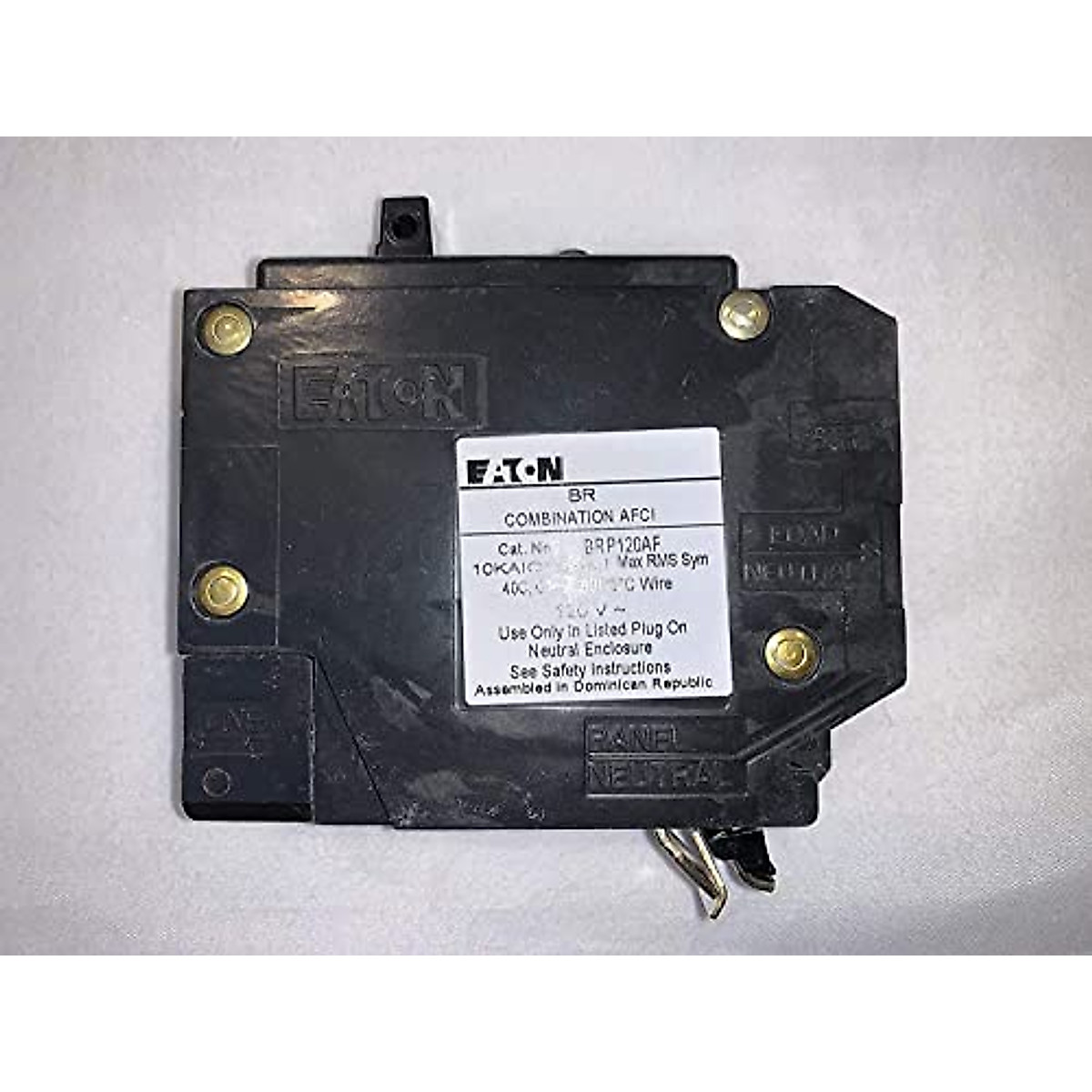 Cutler-Hammer BRP115AF Eaton 15 amps Combination AFCI Single Pole Circuit Breaker, Black