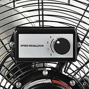 A A IN ET010 20″ High Velocity Floor Fan, 6000 CFM Industrial Metal Fans for Industrial Garage Shop, 3 Speed Settings