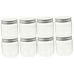 Hemoton 8 Pcs Kitchen Storage Jar Empty Condiment Containers Transparent Cereals Jar Empty Cylinder Jar Candy Canister Kitchen Pantry Jars Kitchen Nuts Storage Dry Nuts Sealing Jars