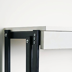 Ultimate Premium Products Murphy Folding Table | Wall Mounted Table Dining Table | Multifunctional Desk & Shelf | Storage Shelf | Small Space Desk (White Color)