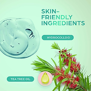 Pimple Patch Acne Treatment (Tea Tree Oil) - 120 Count, Acne-Healing Hydrocolloid Bandages (3 Sizes), Discreet Acne Dots Hydrocolloid Acne Patch, Pimple Patches, Acne Patches for Face & Body Acne