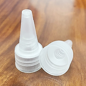 NANSHINE 10pcs 60ml(2oz) Plastic Bottle Pointed Mouth Top Cap Transparent Dispensing Bottle Squeeze Bottle with Graduated Measurement For Arts Crafts,Liquids,Inks,Oils,Shampoo,Lotion