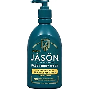 Jason Men's Refreshing 2-in-1 Face & Body Wash, 16 oz