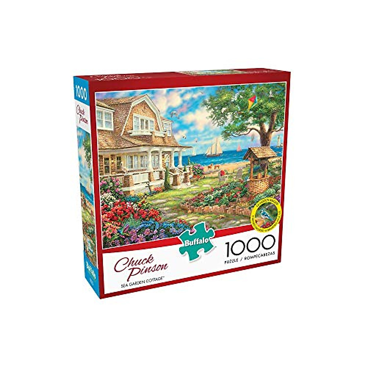 Buffalo Games - Sea Garden Cottage - 1000 Piece Jigsaw Puzzle with Hidden Images