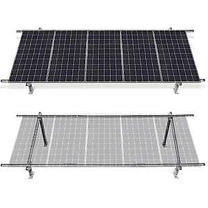 Upgrade Solar Panel Mounting Brackets, Adjustable Multi-Pieces Solar Panel Brackets, Solar Panel Mount for 1-4pcs Solar Panels, Solar Mounting Brackets with Clamps for Ground and Roof