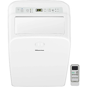 Hisense Smart SACC 8,000 BTU Dual Hose Portable Air Conditioner with Heat Pump, 4-modes (Cool, Heat, Fan, Dehumidifier) WiFi, Remote, Up to 550 sq. ft., AP55023HR1GD White - (Renewed)