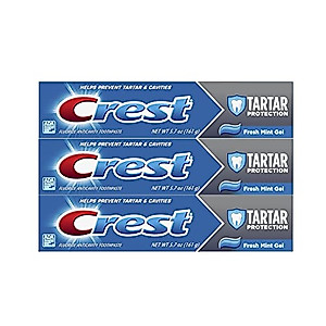 Crest Tartar Protection Toothpaste Gel, Fresh Mint, 5.7 Oz (Pack of 3)