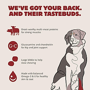 Petcurean Summit Farmstead Feast, Dry Dog Food, Pork Meal and Lamb Meal Large Breed Adult Recipe with Grains, 25 lb Bag