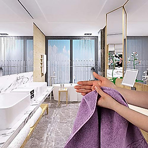 Jixiangdou Hand Towel , Cotton Hand Towel Ultra Soft Large Absorbent Towel for Bathroom Home Hotel Spa, 13 x 30 Inches, 2 Pack,Purple