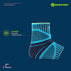 Bauerfeind Sports Ankle Support Dynamic - Ankle Compression Sleeve for Freedom of Movement - 3D AirKnit Fabric for Breathability - Premium Quality & Washable (M, Black)