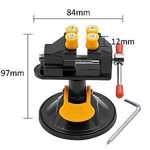 Wolfride Mini Table Vice Bench Vice Clamps for Woodworking, 360° Rotation