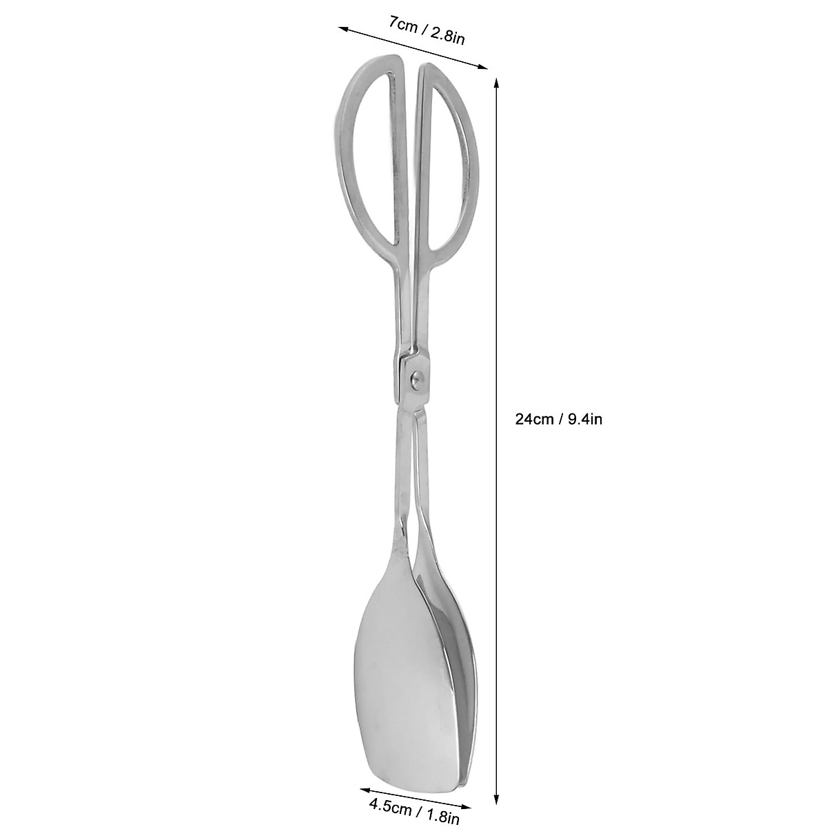 Serving Tongs, 201 Stainless Steel Comfortable Grip Food Tong, Multi Purpose Practical Light Weight Serving Utensils for Home Kitchen(Cup clamp)