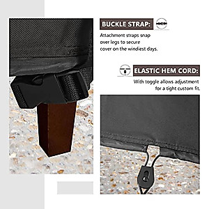 ULTCOVER Waterproof Patio Chair Cover – Outdoor Lounge Deep Seat Single Lawn Chair Cover 2 Pack Fits Up to 32W x 34D x 34H inches, Black