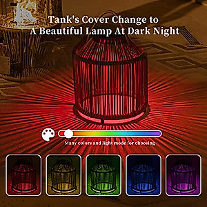 NICESOUL® Natural Color Bohemian Outdoor Patio Furniture Lounge Set with Round Fire Pit Table Handwoven PE Wicker Conversation Sectional Sofa Chair Sets with Ice Bucket Table for Garden Balcony Deck