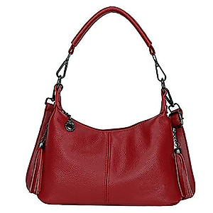 SMITH SURSEE Genuine Leather Crossbody Bags for Women, Hobo Purses and Handbags for Women Ladies Shoulder Crossbody Purse